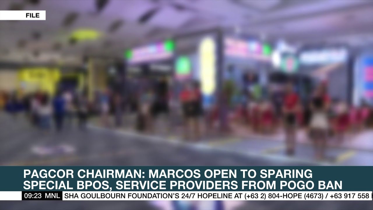 PAGCOR Chair: Marcos open to sparing special BPOs, service providers ...