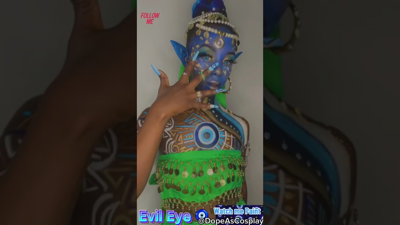 Evil eye makeup & bodypaint 🔥 or 🗑️ - YouTube