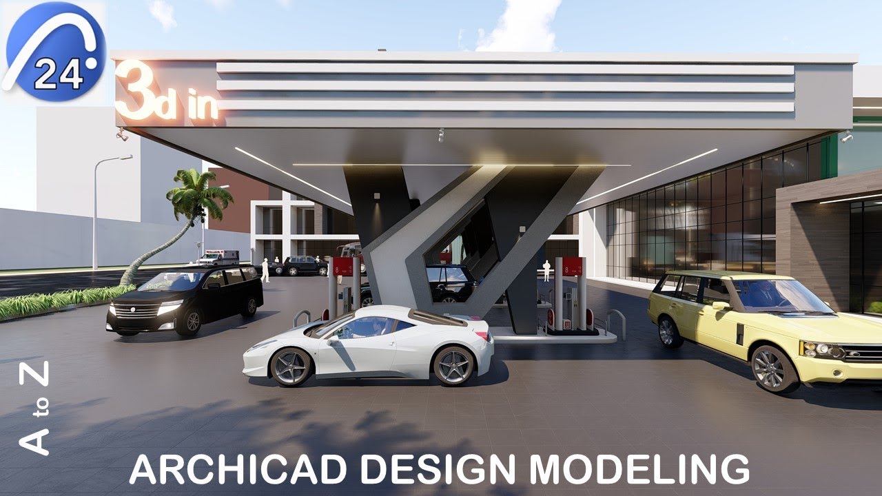 How to design a petrol station ⛽ Archicad Tutorial - YouTube