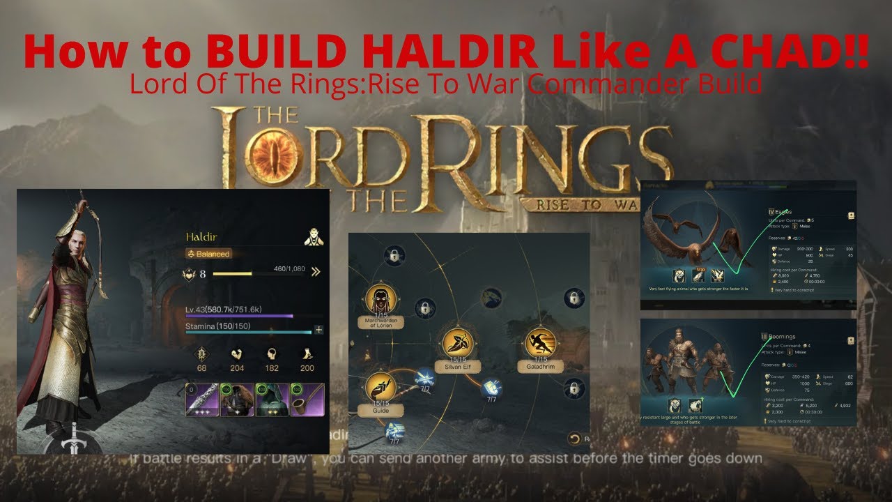 How to BUILD HALDIR Like A CHAD!! Lord Of The Rings:Rise To War ...