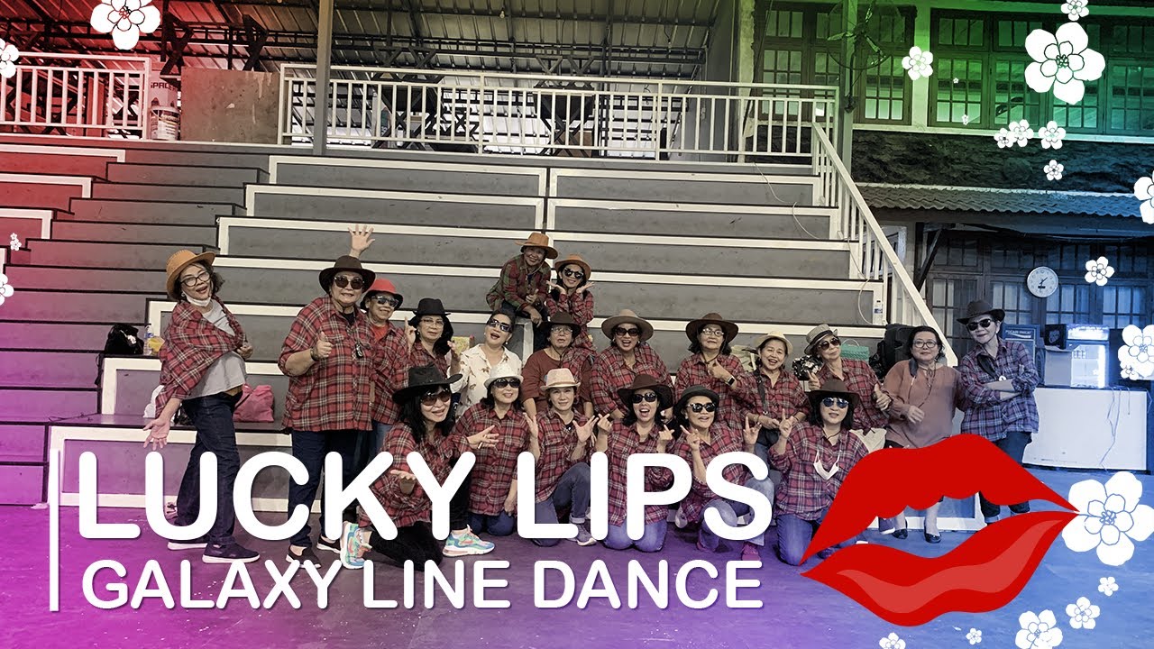 Lucky Lips - Galaxy Line Dance - YouTube