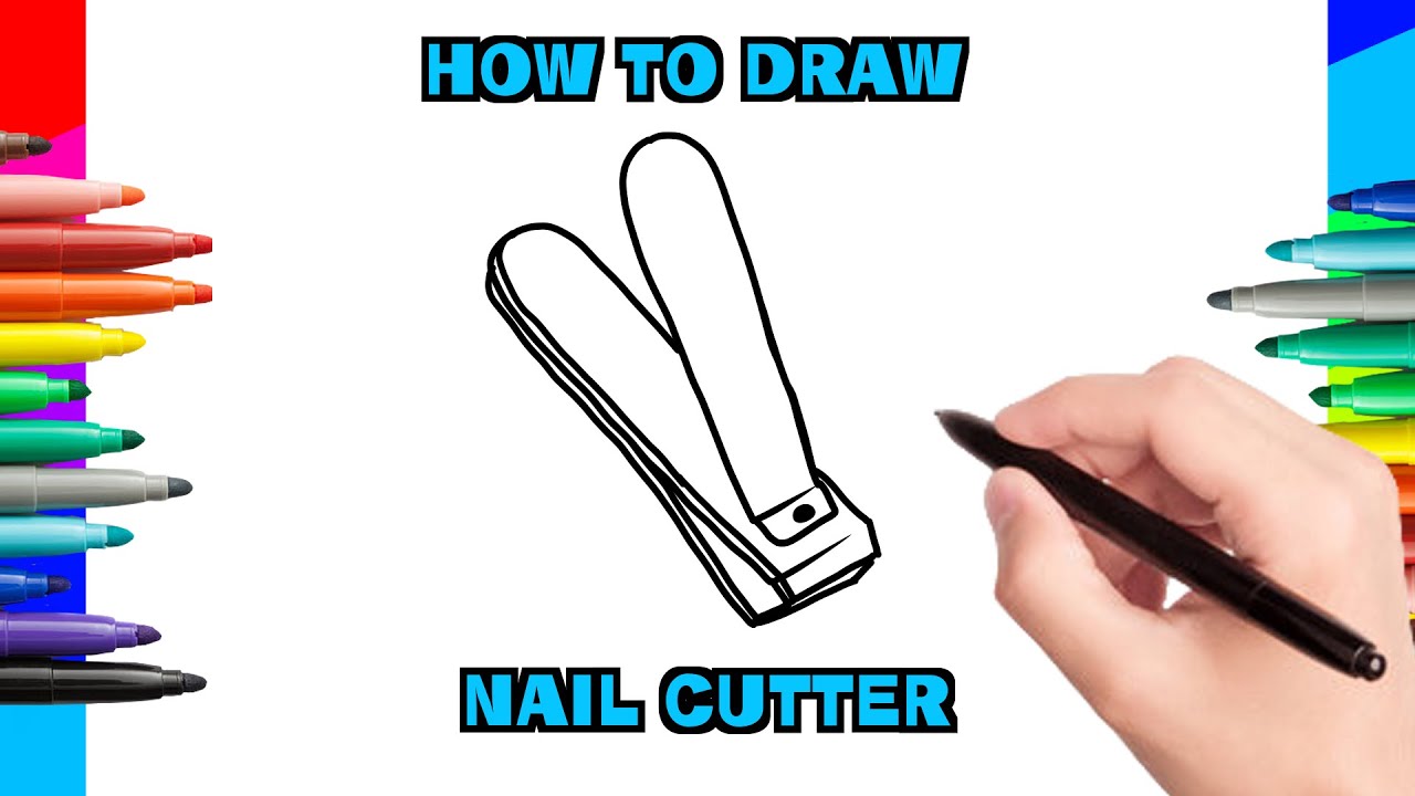 How to Draw NAIL CUTTER Step by Step #howtodraw #drawingtutorial - YouTube