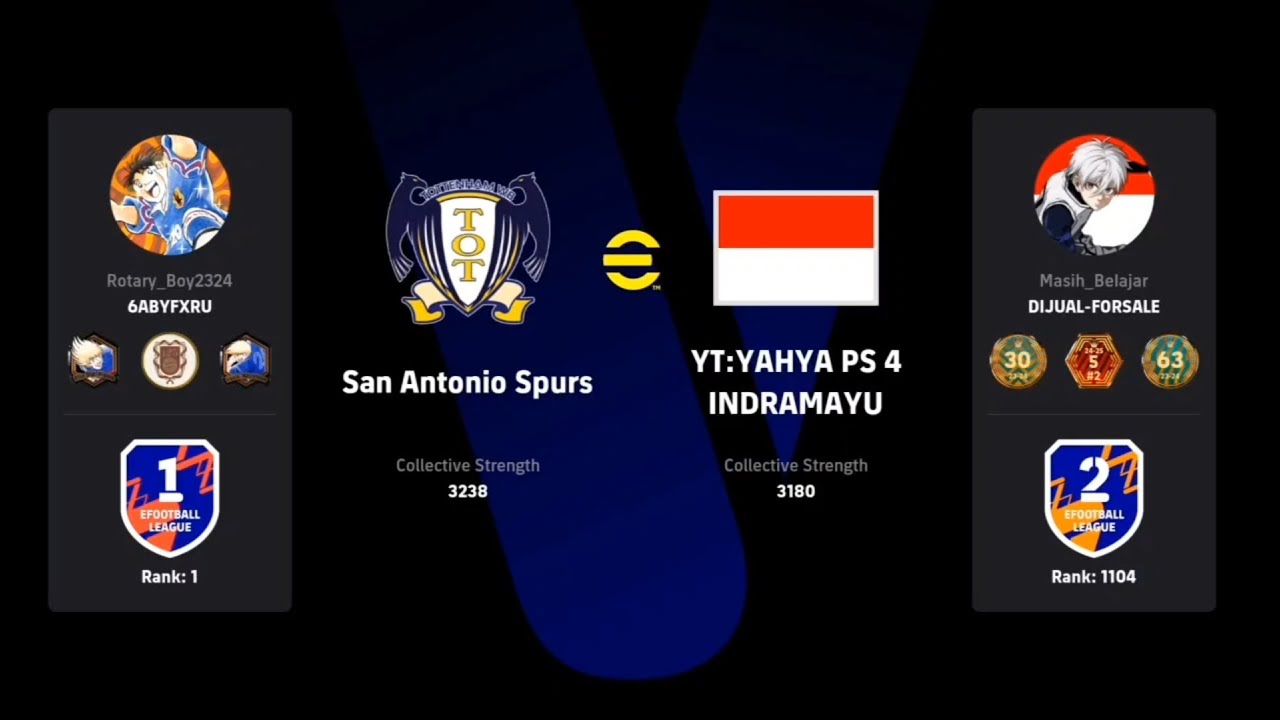 eFootball™ ROTARY_BOY2324 RANK (1) VS YAHYA PS4 INDRAMAYU - YouTube