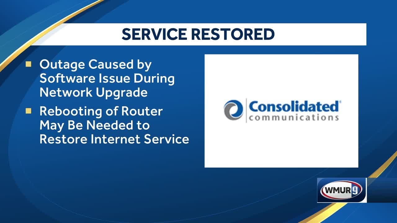 Consolidated Communications restores service after outage in NH - YouTube