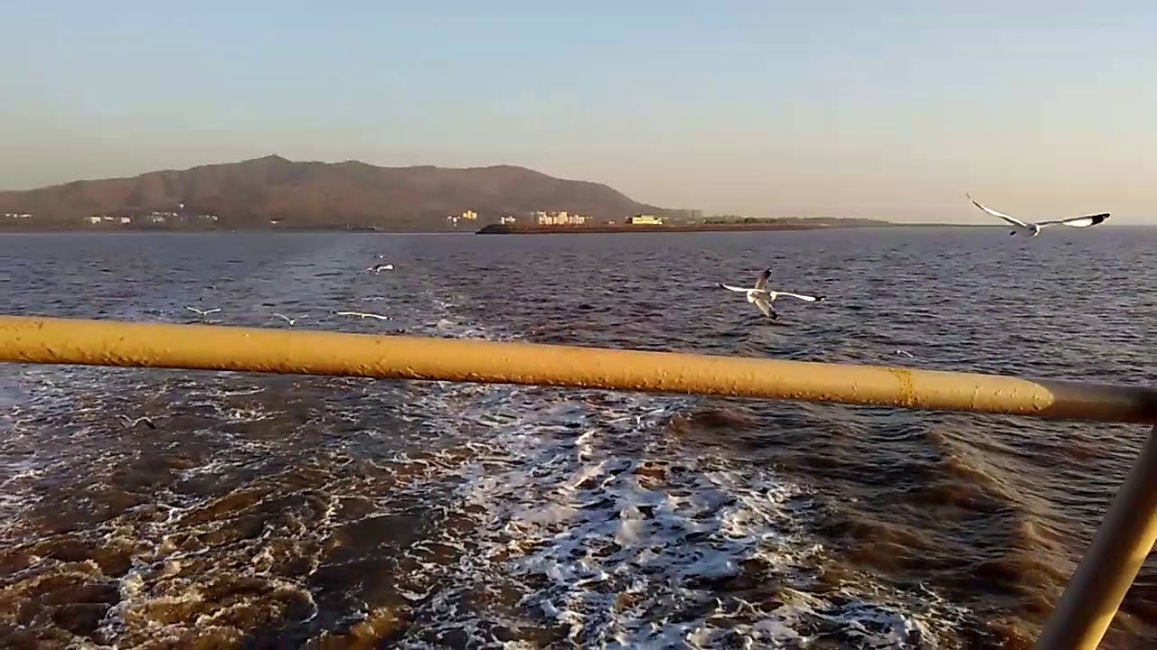 Arabian sea touched gateway of India and Karanja Naval base - YouTube