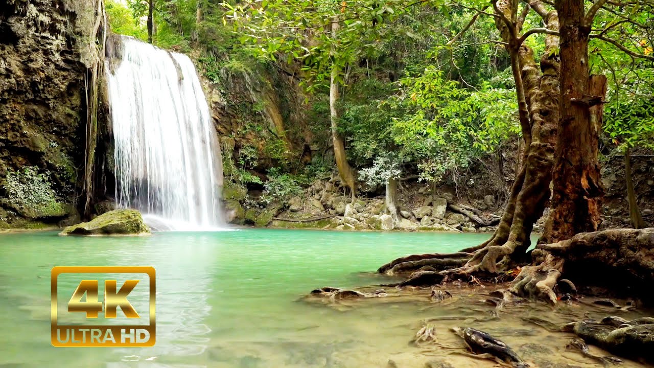 10 minutes of Relaxing Waterfall 4K video | Stop & Relax - YouTube