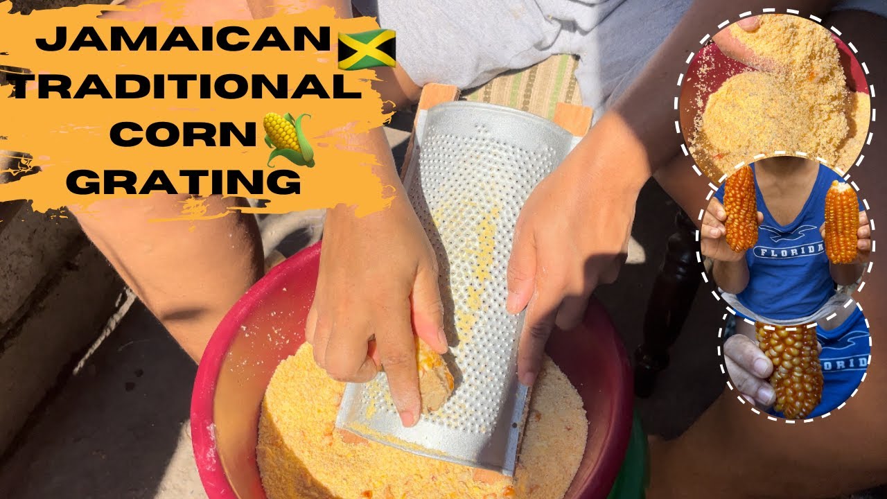 Jamaican Traditional Corn Grating 🌽 || Step-by-Step process - YouTube