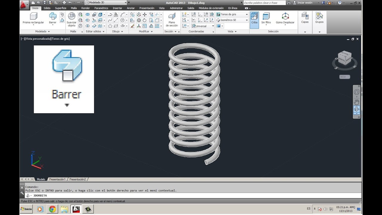 Resorte en AutoCAD ---Explicado--- - YouTube
