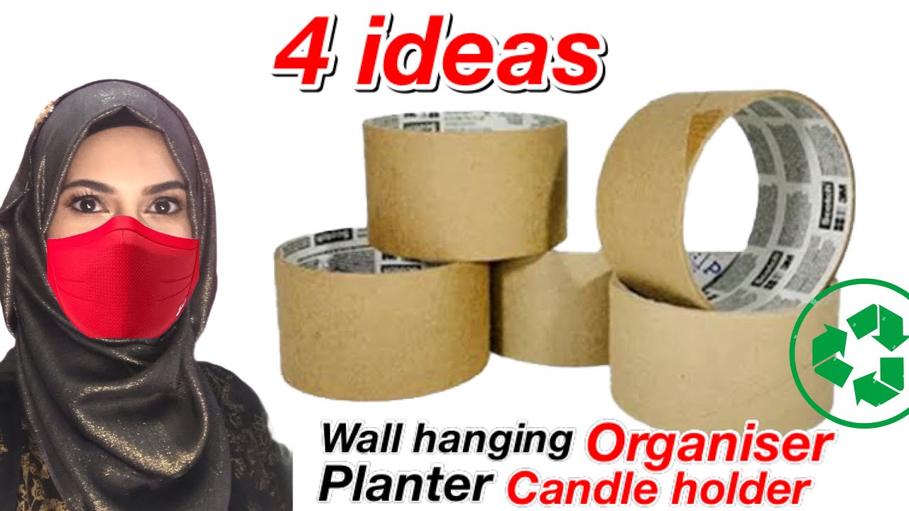 4 home decor ideas with tape roll || best out of waste crafts || home ...