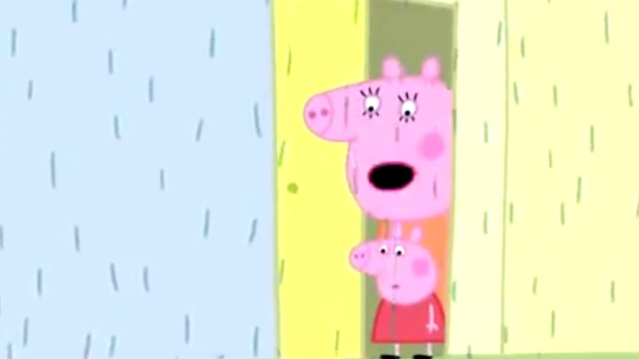 Rain Rain Go Away - Peppa Pig Can't Go Out To Play, It's a Rainy Day ...