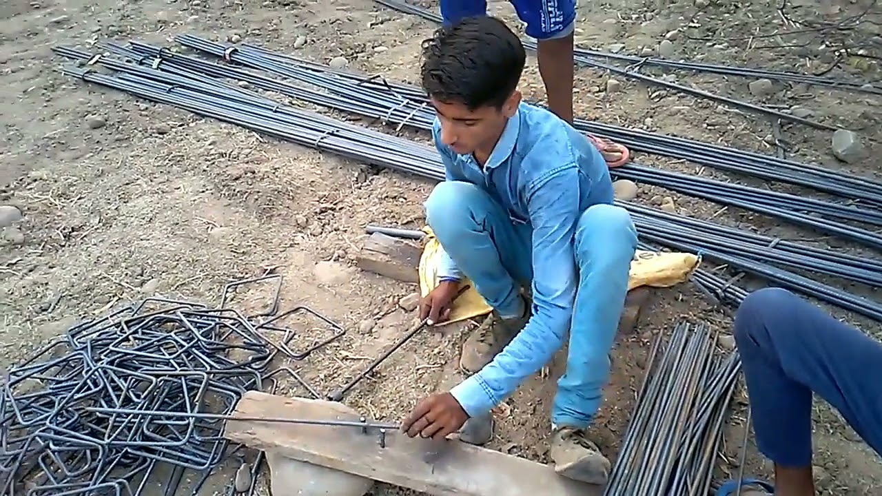 How to make Square Ring Column and Beam 9" X9" Rings how to bending ...