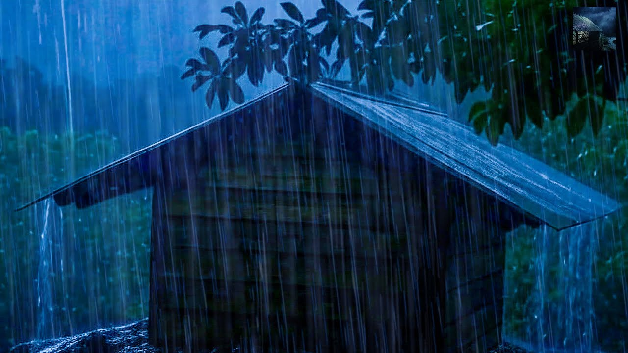 Relaxing Rain Falling on Roof | Peaceful Night Ambience for Sleep ...