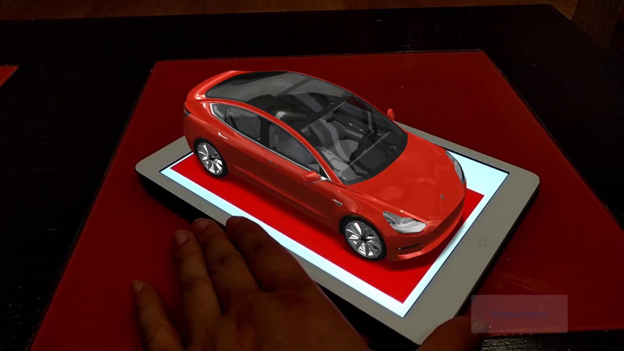 Realidad Aumentada Tesla Model 3 (Augmented Reality) - YouTube