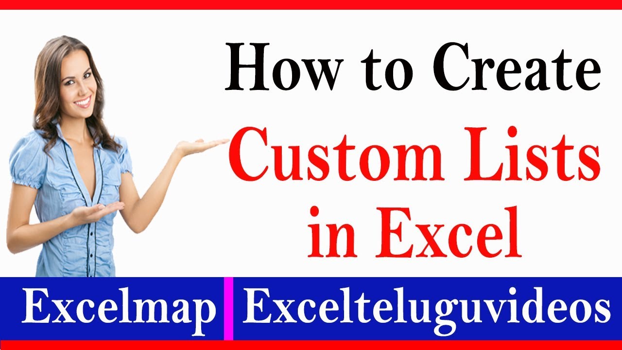 How To Create Custom Lists In Excel Youtube 2056