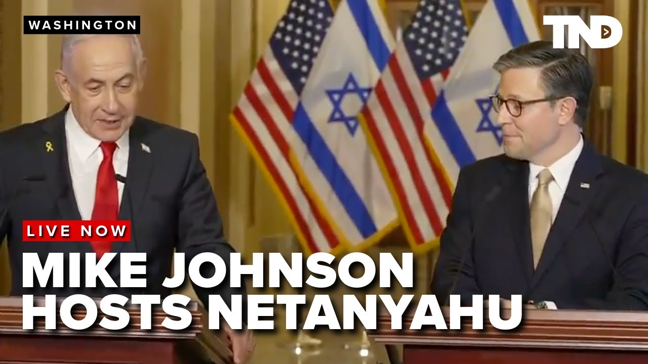 Mike Johnson, Netanyahu meet after Trump announced Gaza plan - YouTube