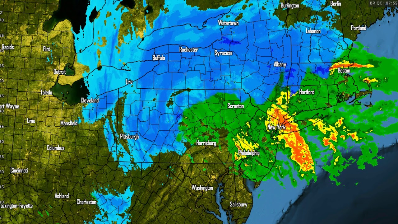 Winter Storm Riley Radar Loop 5 AM 3/2/18 - YouTube
