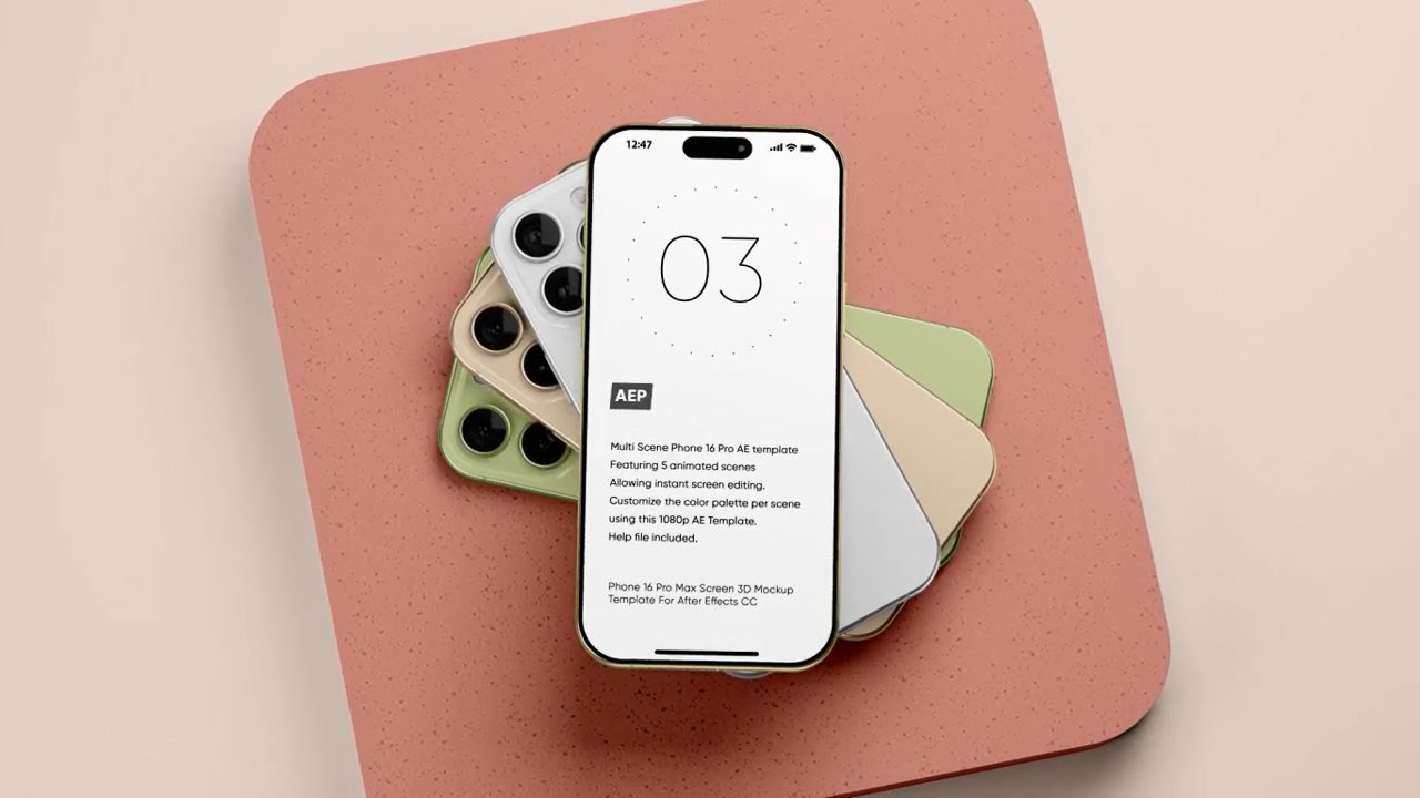3D iPhone 16 Pro Mockup Scenes - After Effects Template - YouTube