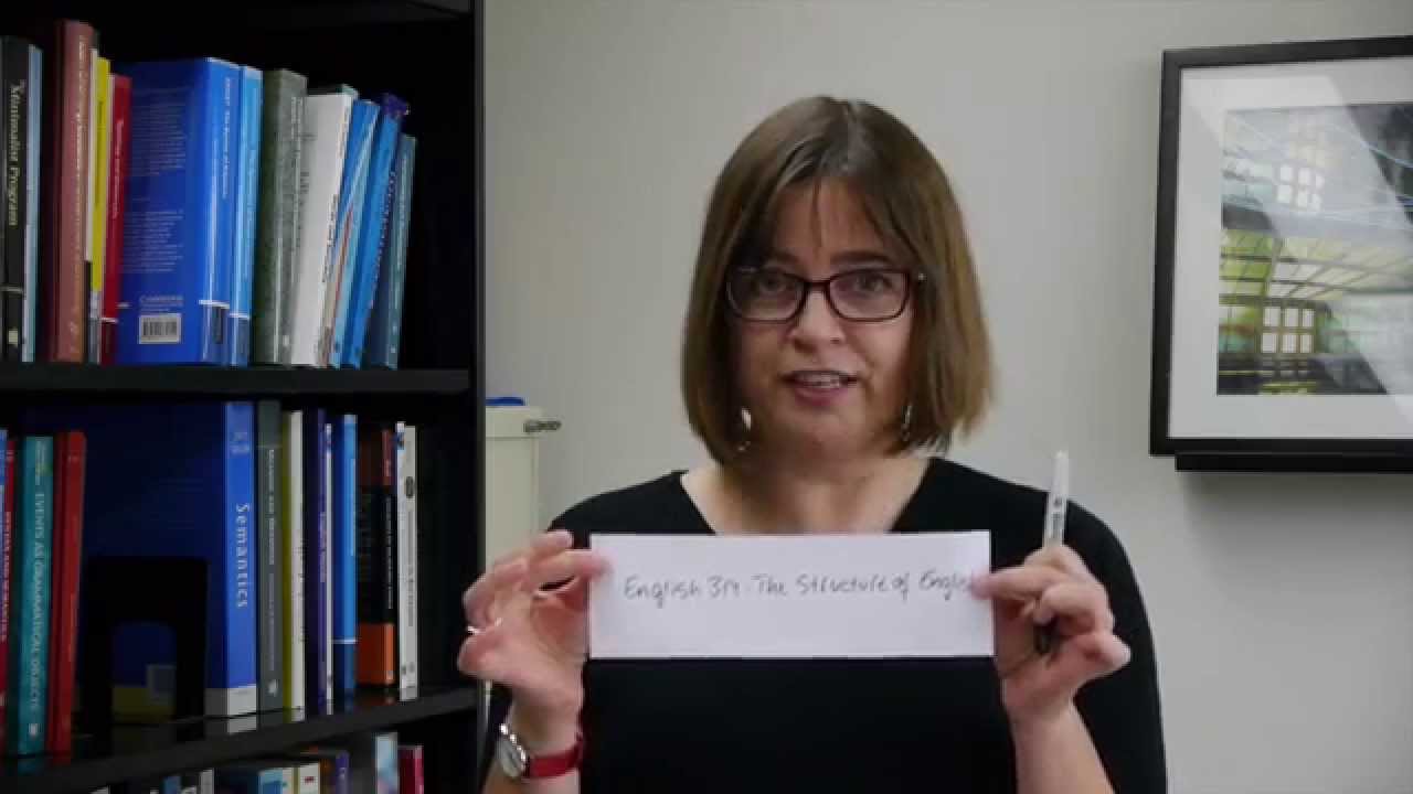 Prof. Anja Wanner / English 314: The Structure of English - YouTube