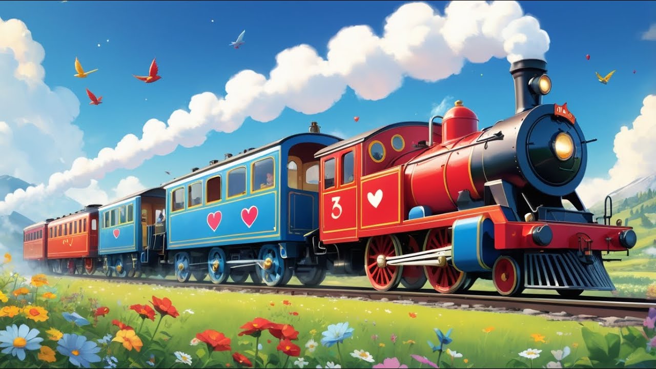 "Train Song for Toddlers 🚂 | All Aboard! Catchy Rhymes & Cartoon Fun ...