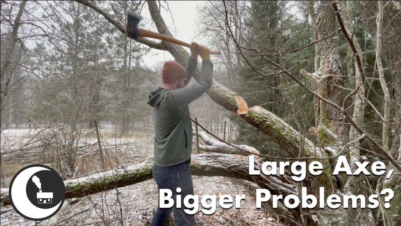 Cutting down dead trees with Large American Felling Axe by Gränsfors ...