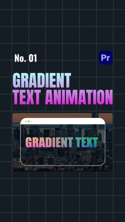 Gradient text animation tutorial under 1min in premiere pro - YouTube