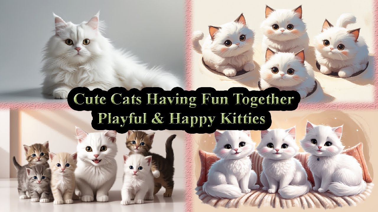 🐱🎉 Cute Cats Having Fun Together – Playful & Happy Kitties! 🐾💖 - YouTube