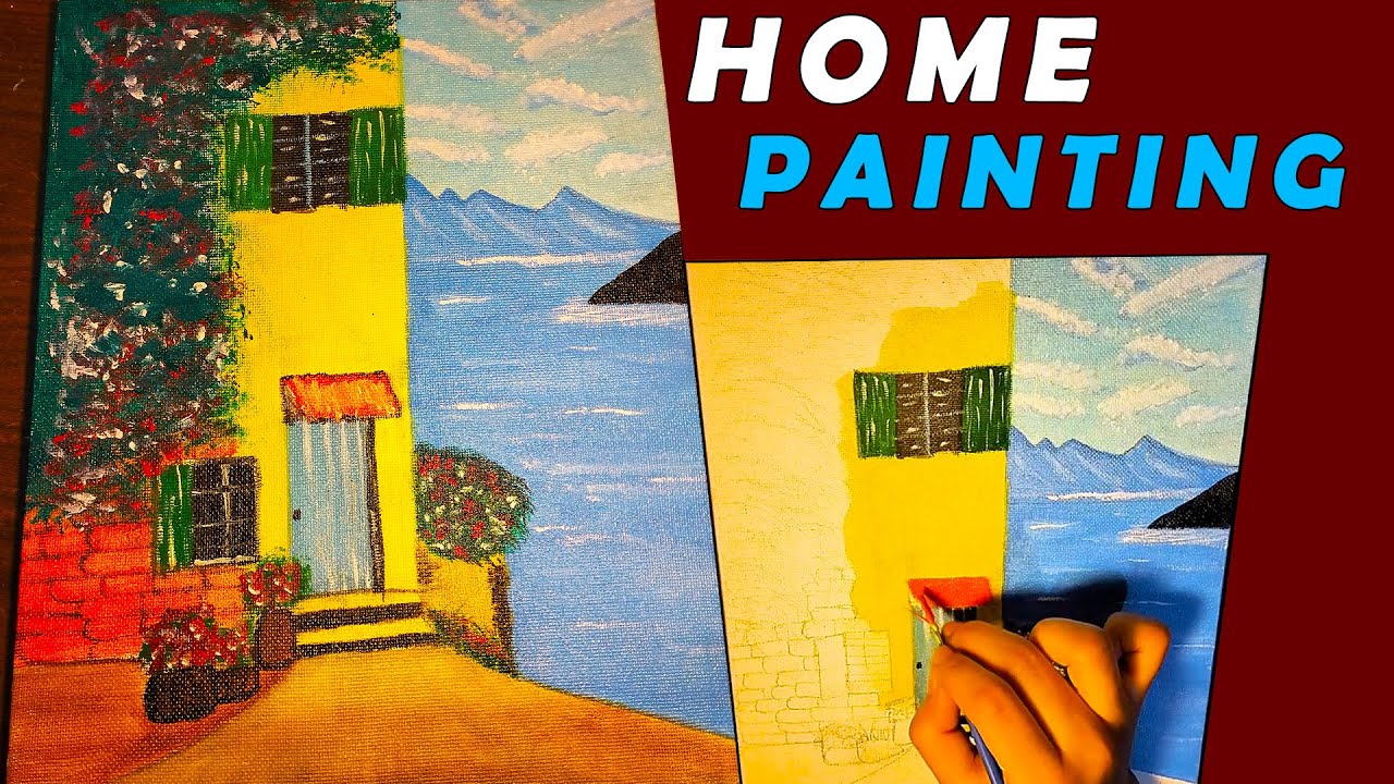 Colorful Home Painting | How to draw House Paining | Little Zikra Art ...