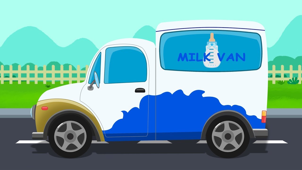 Milk Van | Formation and Uses | Learn Vehicle | Truck Cartoon - YouTube
