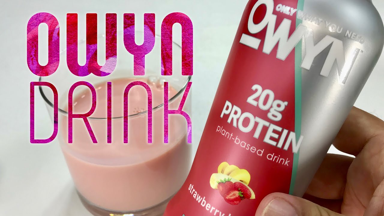 OWYN Vegan Strawberry Banana Protein Shake Taste Test - YouTube