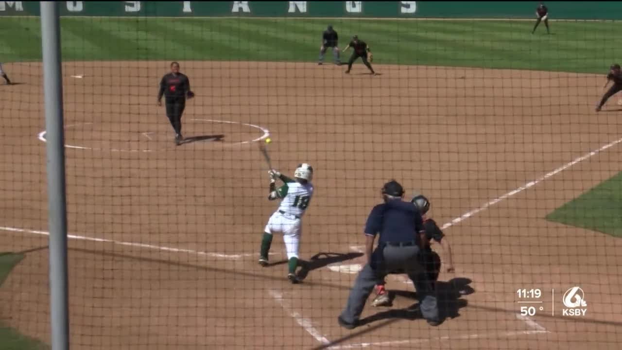 Cal Poly Softball falls to Pacific, defeats Nevada - YouTube