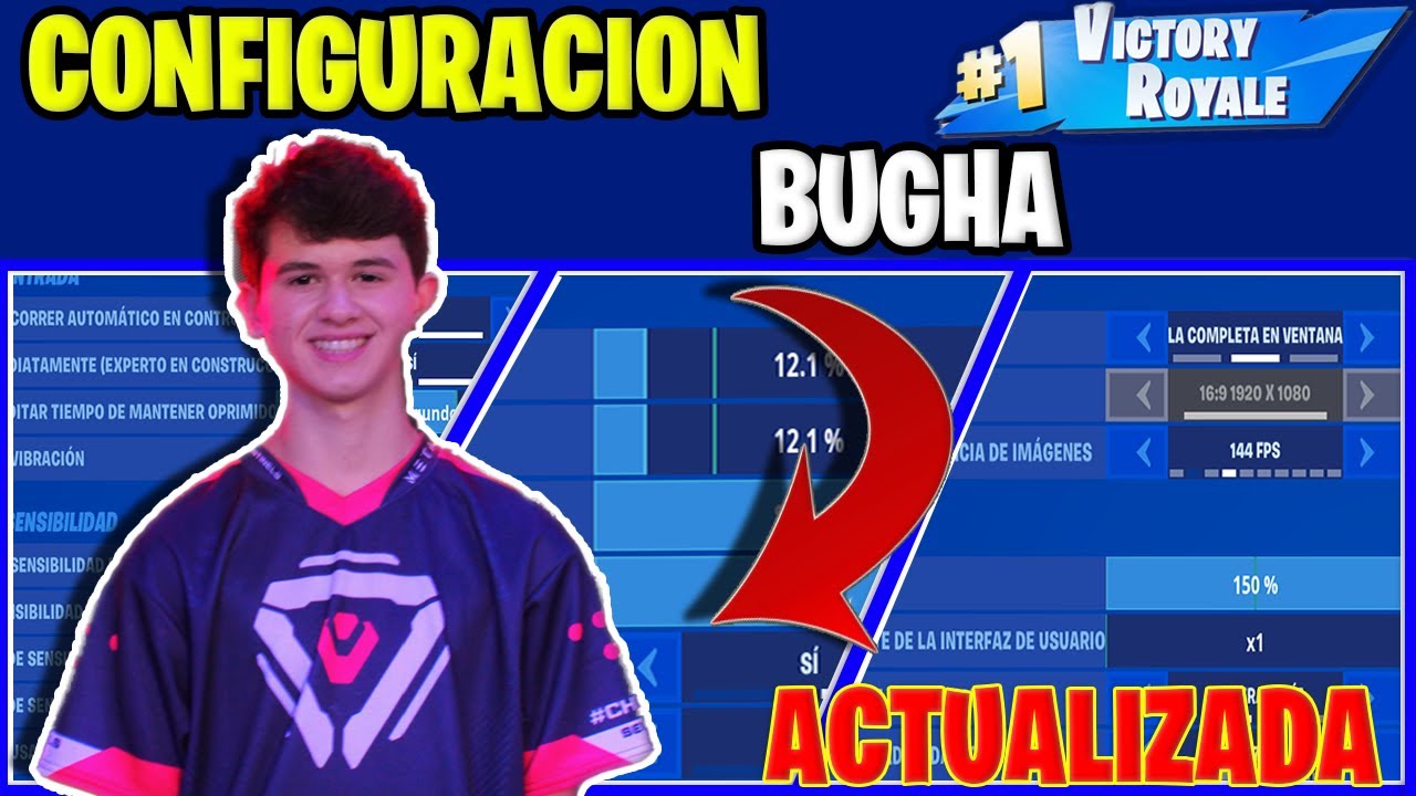 🤩NUEVA CONFIGURACIÓN y SENSIBILIDAD de BUGHA, 💯EN FORTNITE CAPITULO 2 ...