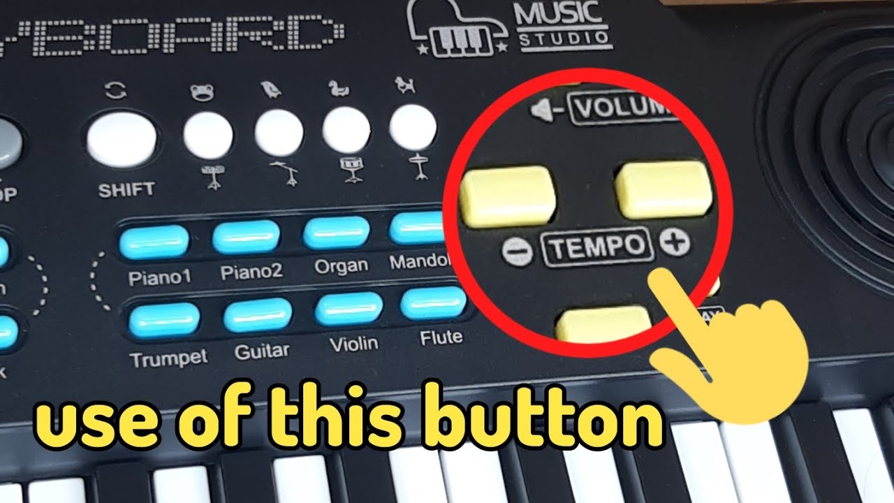 Use of Tempo buttons on intern int-kb-3701 keyboard - YouTube
