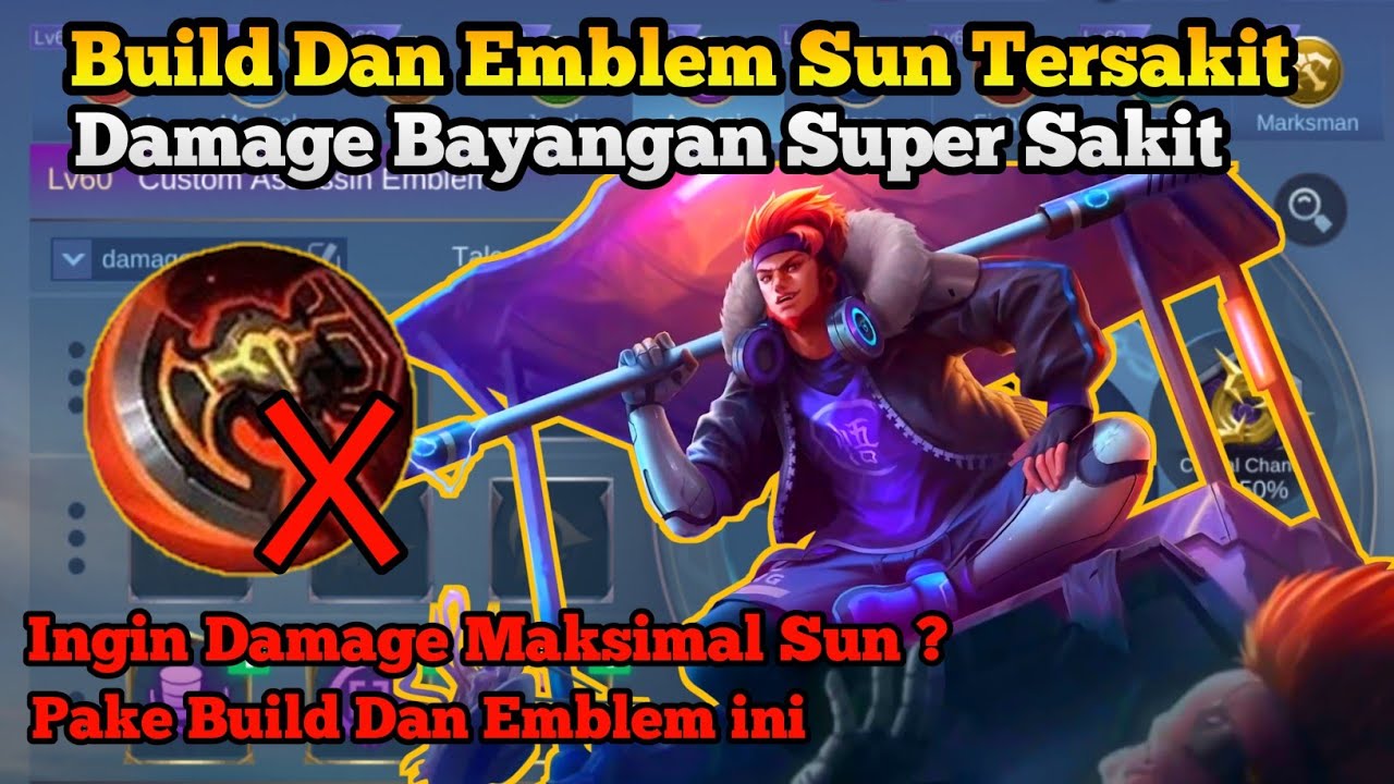 Emblem Dan Build Sun Tersakit Terbaru 2023 - Cara Main Dan Combo Sun ...