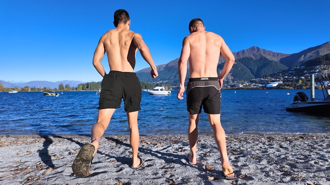 Two Aussie guys full body dunk in freezing lake 🥶 Joshy And Locky - YouTube