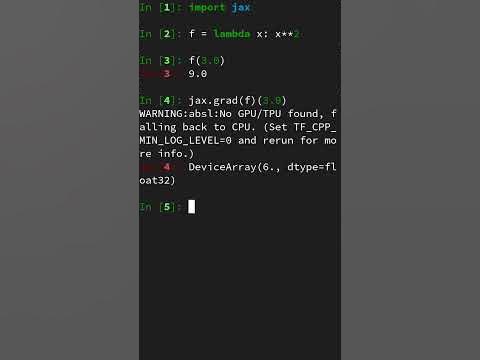 Comparing Automatic Differentiation in JAX, TensorFlow and PyTorch #shorts - YouTube