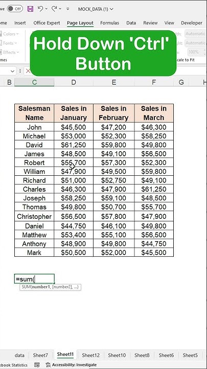SUM Values in Excel with ONE Simple Shortcut! - YouTube