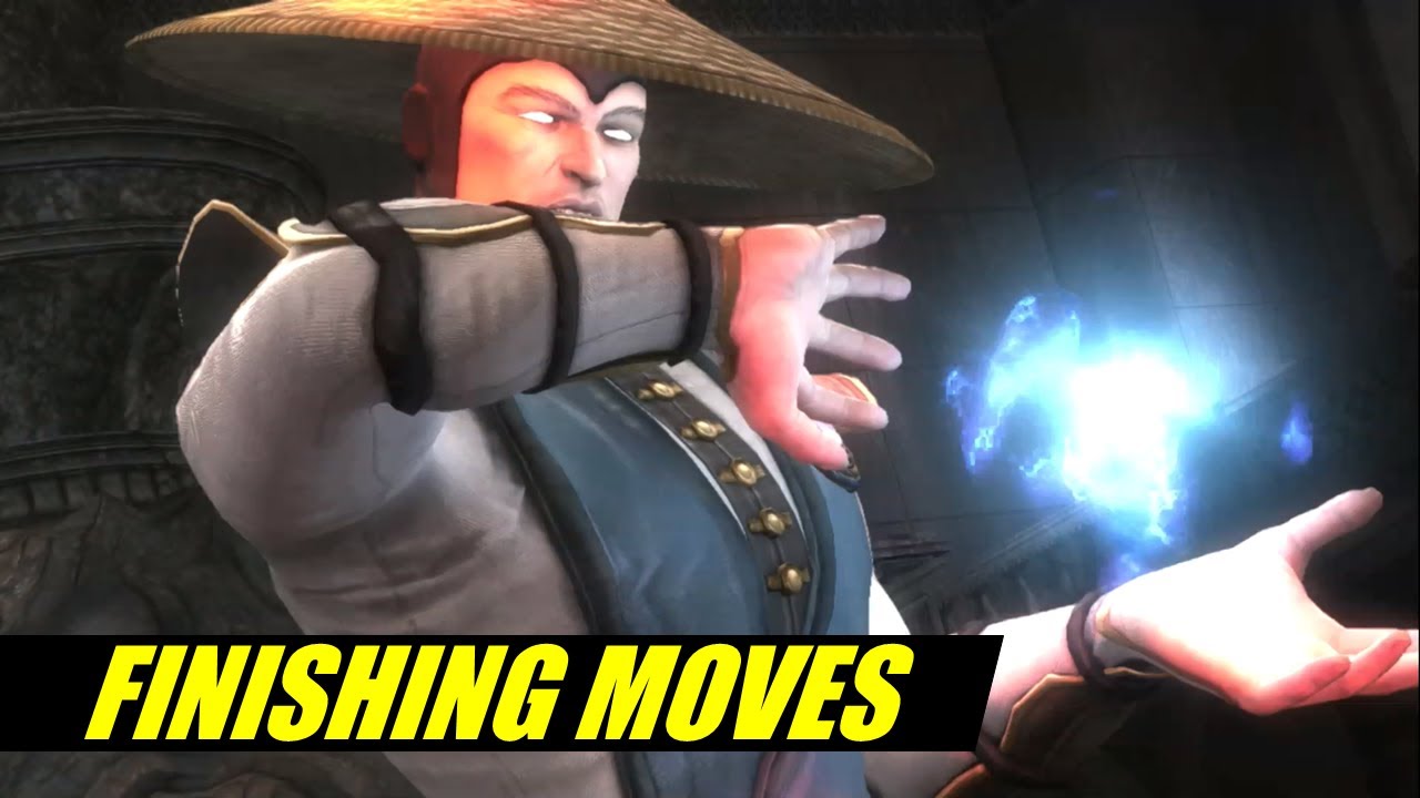 Raiden's Finishing Moves in Mortal Kombat Komplete Edition - YouTube
