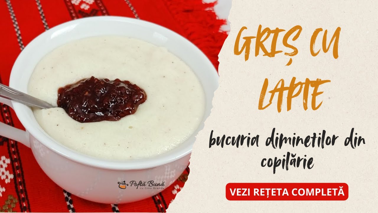 Gris cu lapte - cremos, aromat si gata in 10 minute - YouTube