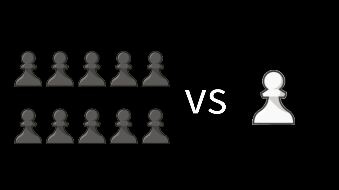 10 pawns vs 1 pawn can martin win? - YouTube