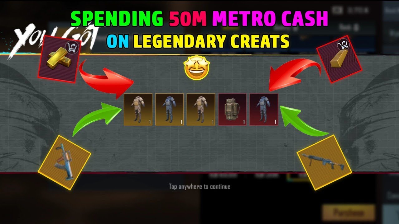 Spending 50M Metro Cash On Legendary Boxes 🤩💥 | PUBG METRO ROYALE - YouTube