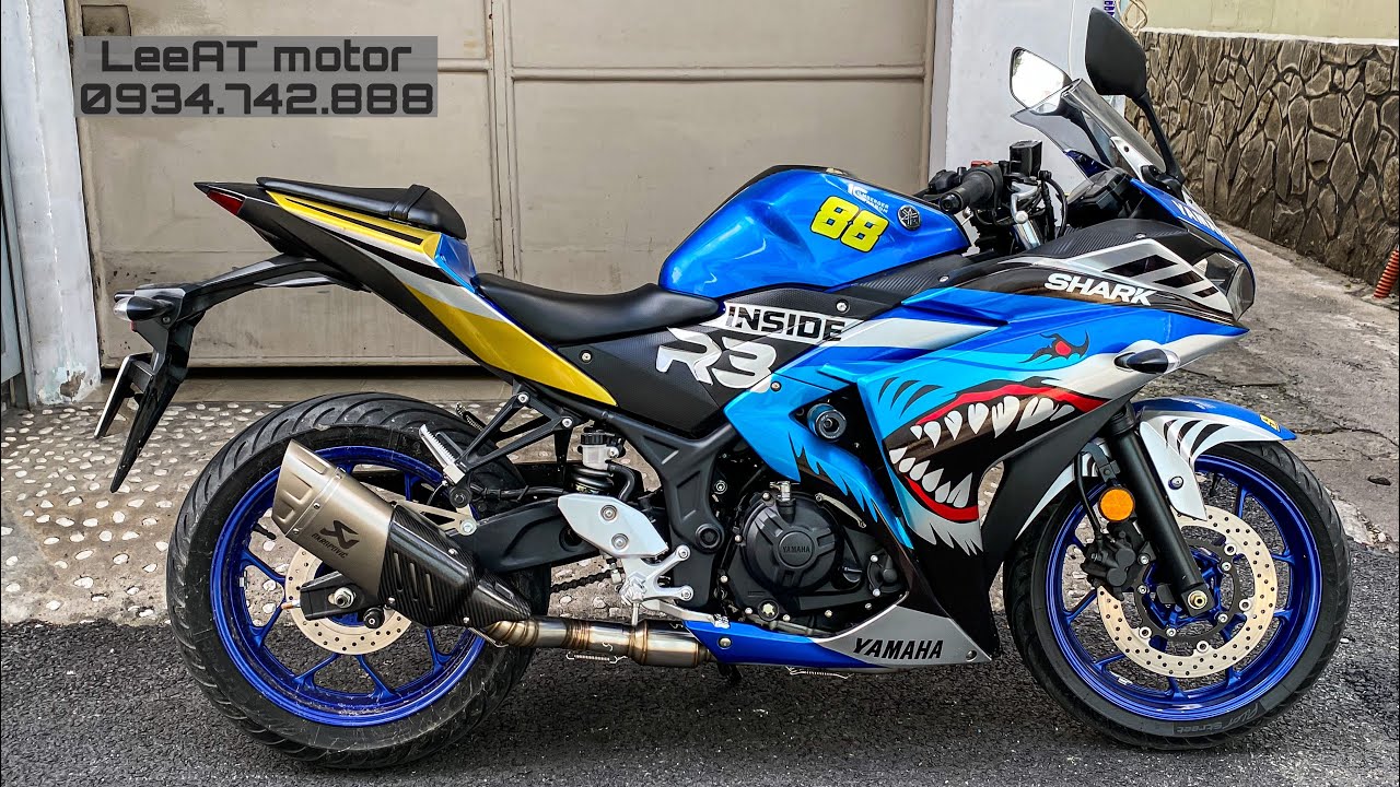 Yamaha R3 lên pô Akra R1 + cổ bầu full system | R3/R25 sound check ...