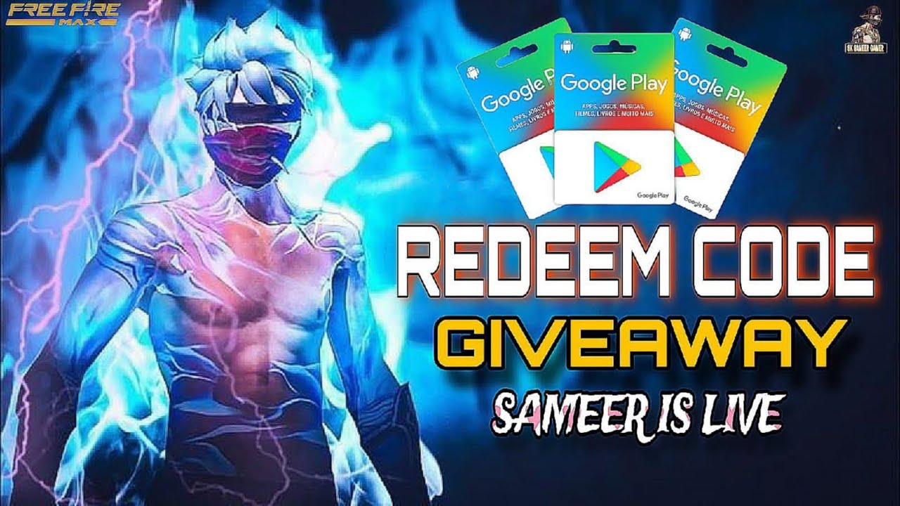FREE FIRE LIVE GIVEAWAY|FF LIVE REDEEM CODE GIVEAWAY| SK SAMEER GAMER IS LIVE - YouTube