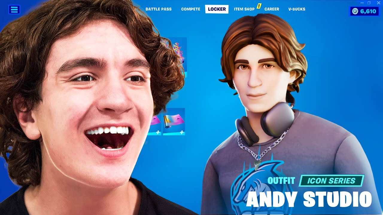 Изненадах ANDY STUDIO с НЕГОВ СКИН във FORTNITE! - YouTube