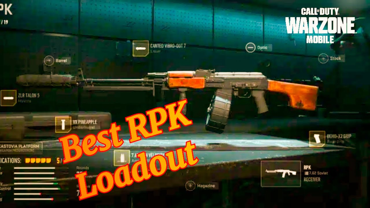 Best RPK Loadout Warzone Mobile - YouTube