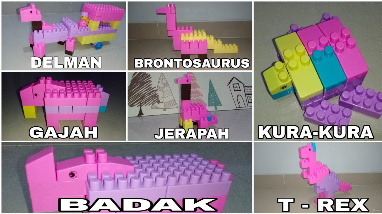 CARA MEMBUAT ANEKA BINATANG DARI LEGO | LEGO CITY | HOW TO MAKE ANIMAL ...