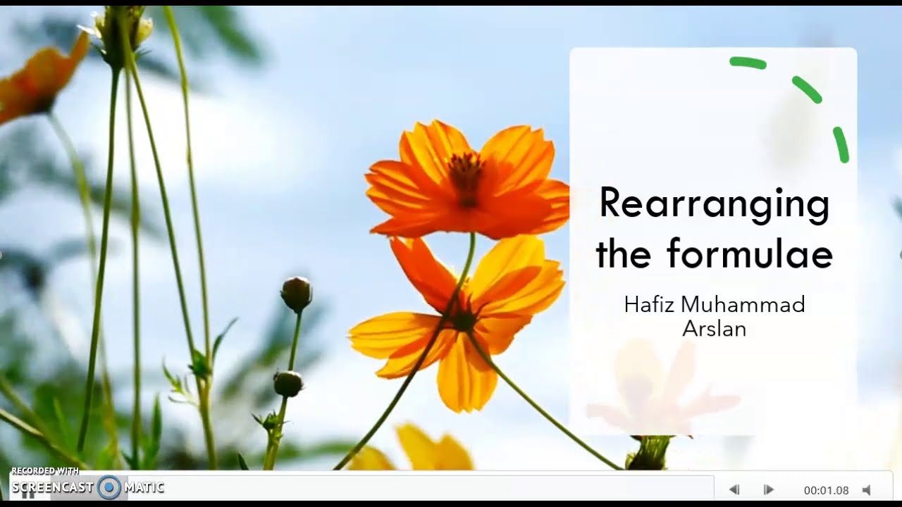 How to Rearranging the Formulae/Changing the subject IGCSE / GCSE - YouTube