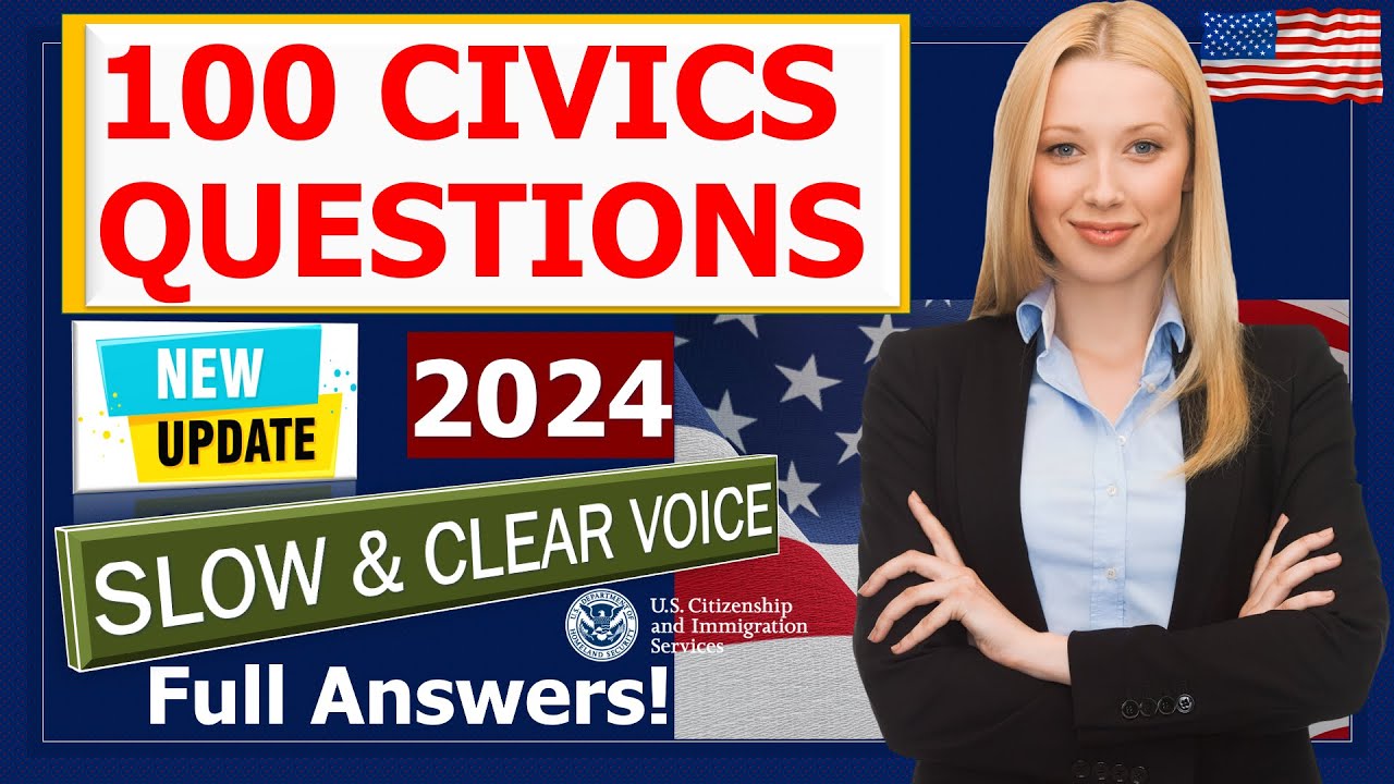 (New Update 2024) Master 100 Civics Questions Random Order for US ...
