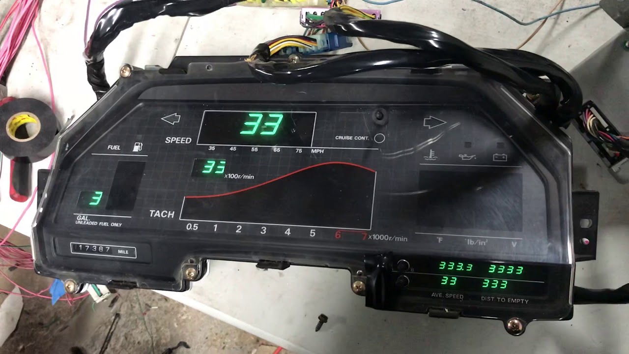 300zx digital dash self test - YouTube