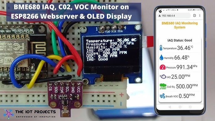 Bme680 Esp8266 Nodemcu Using Arduino Ide Display Values On Oled