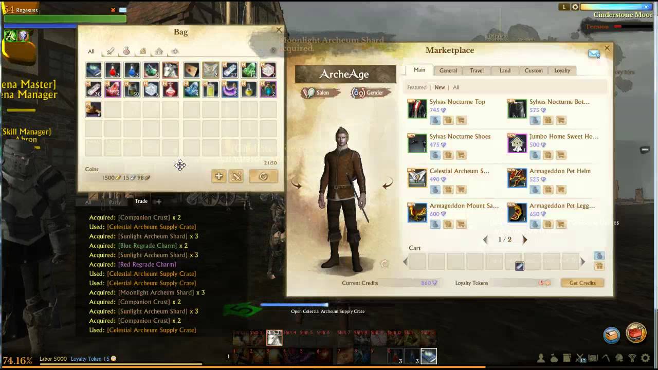 Archeage opening 36 NEW pegasus RNG boxes Celestial archeum supply ...